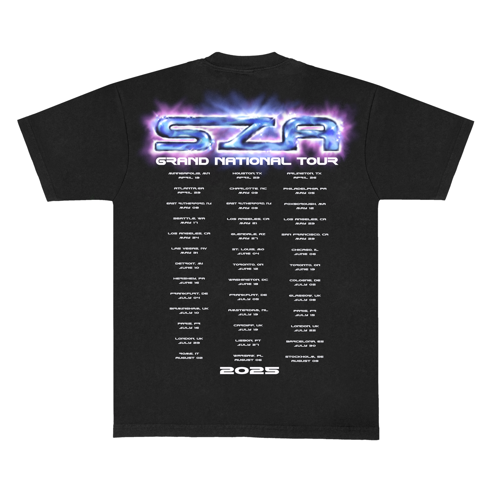 SZA Airbrush Tour T-Shirt - Grand National Tour UK